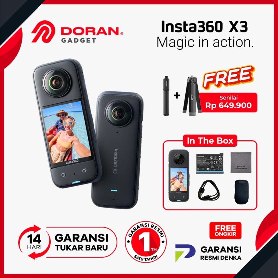 Insta360 X3 360° Camera | Dorangadget.com