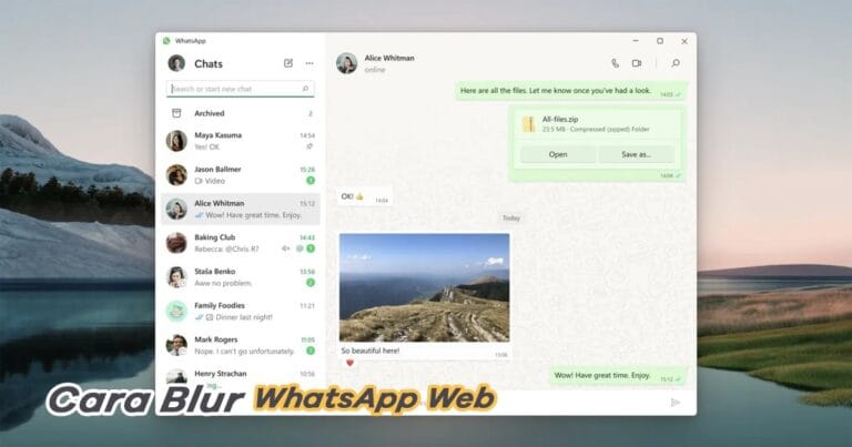 Ini Cara Mudah Blur WhatsApp Web untuk Jaga Privasi Chat!