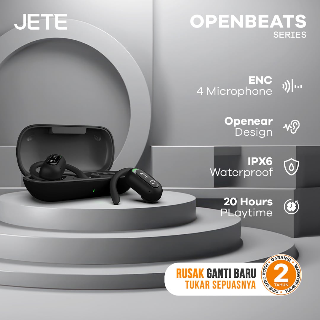 Jual Headset Bluetooth JETE OpenBeats Series | Doran Gadget